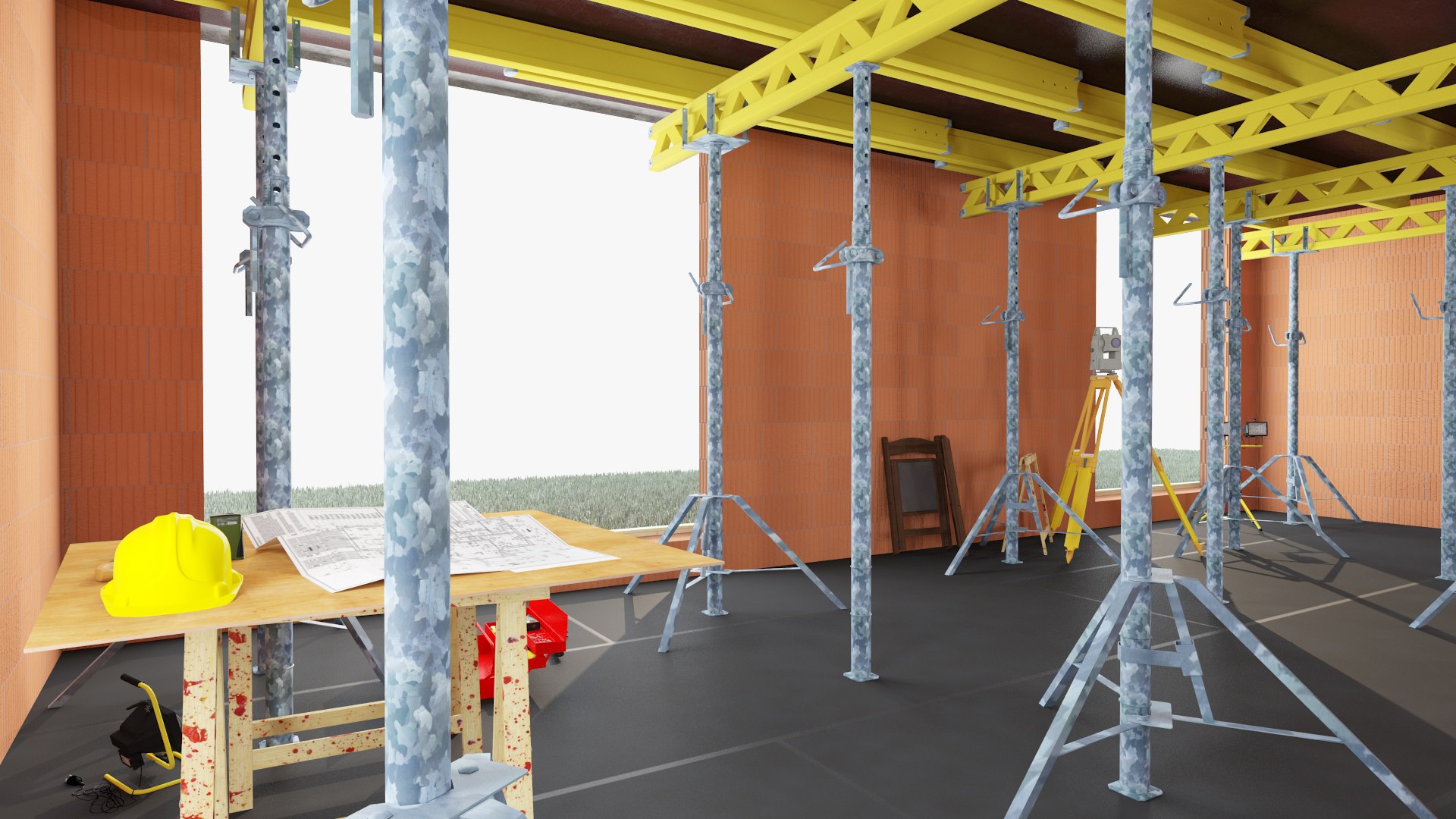Interior Under Construction 3D Model - TurboSquid 1913904