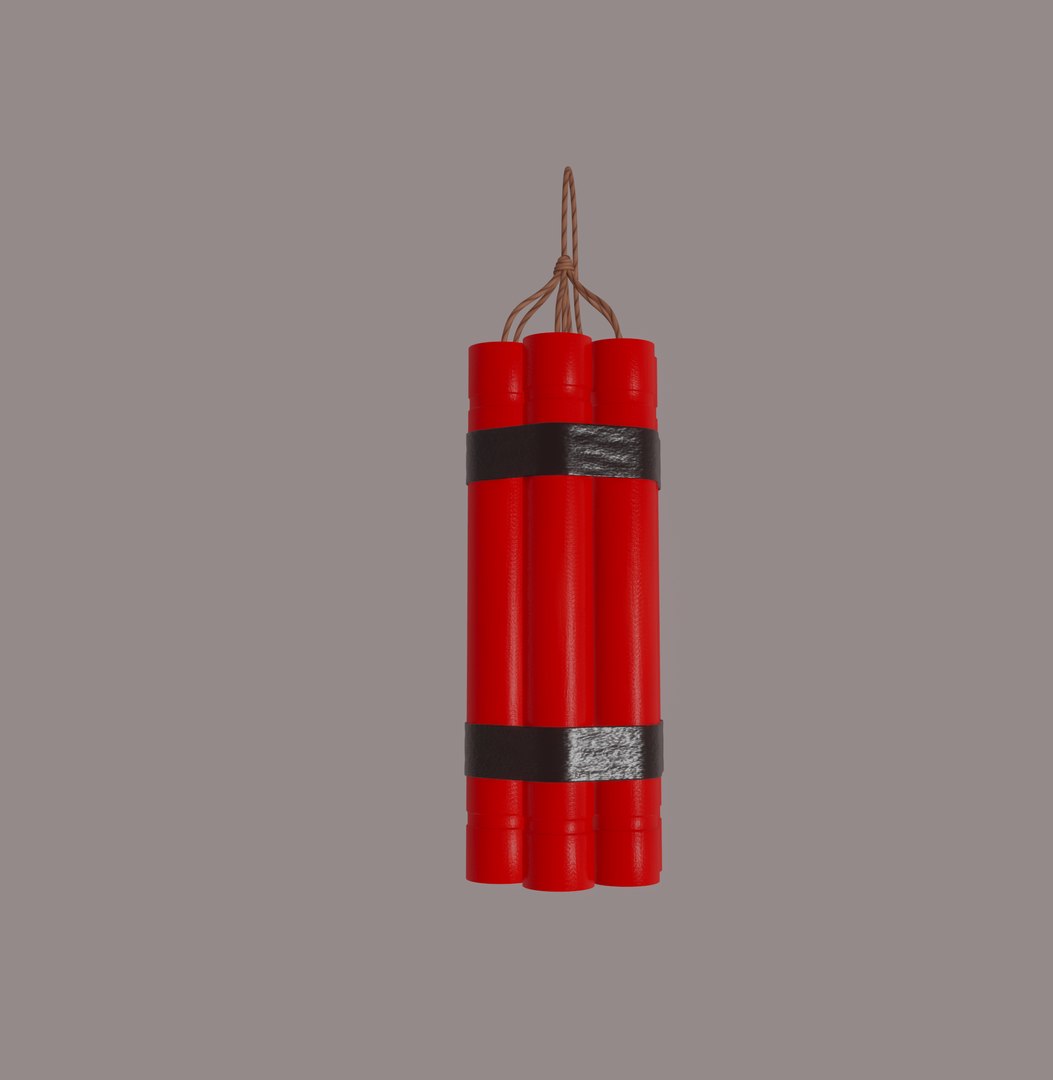 Red dynamite 3D model - TurboSquid 1609428