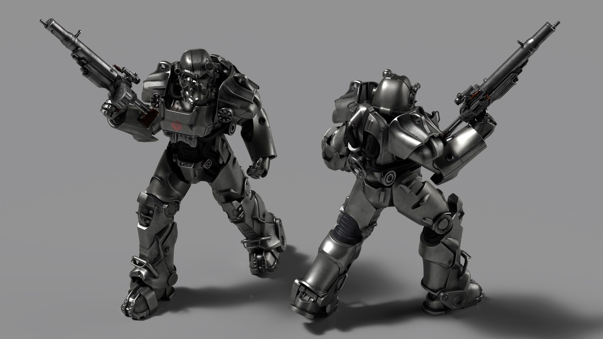 Fallout Combat Infantry Armor Walking For 3D Print 3D Model ...