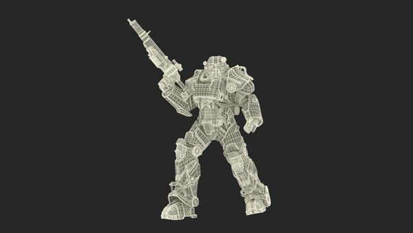 modelo 3d Armadura de infantería de combate de Fallout que camina para impresión 3D - TurboSquid ...