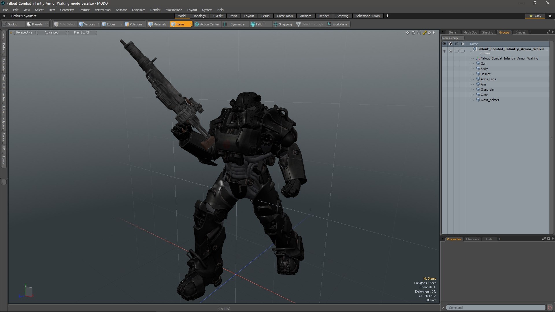 Fallout Combat Infantry Armor Walking For 3D Print 3D Model ...