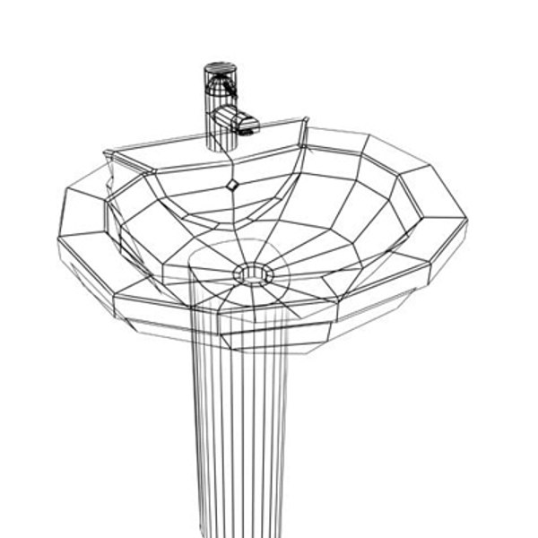 modern wash basin sink 3d model