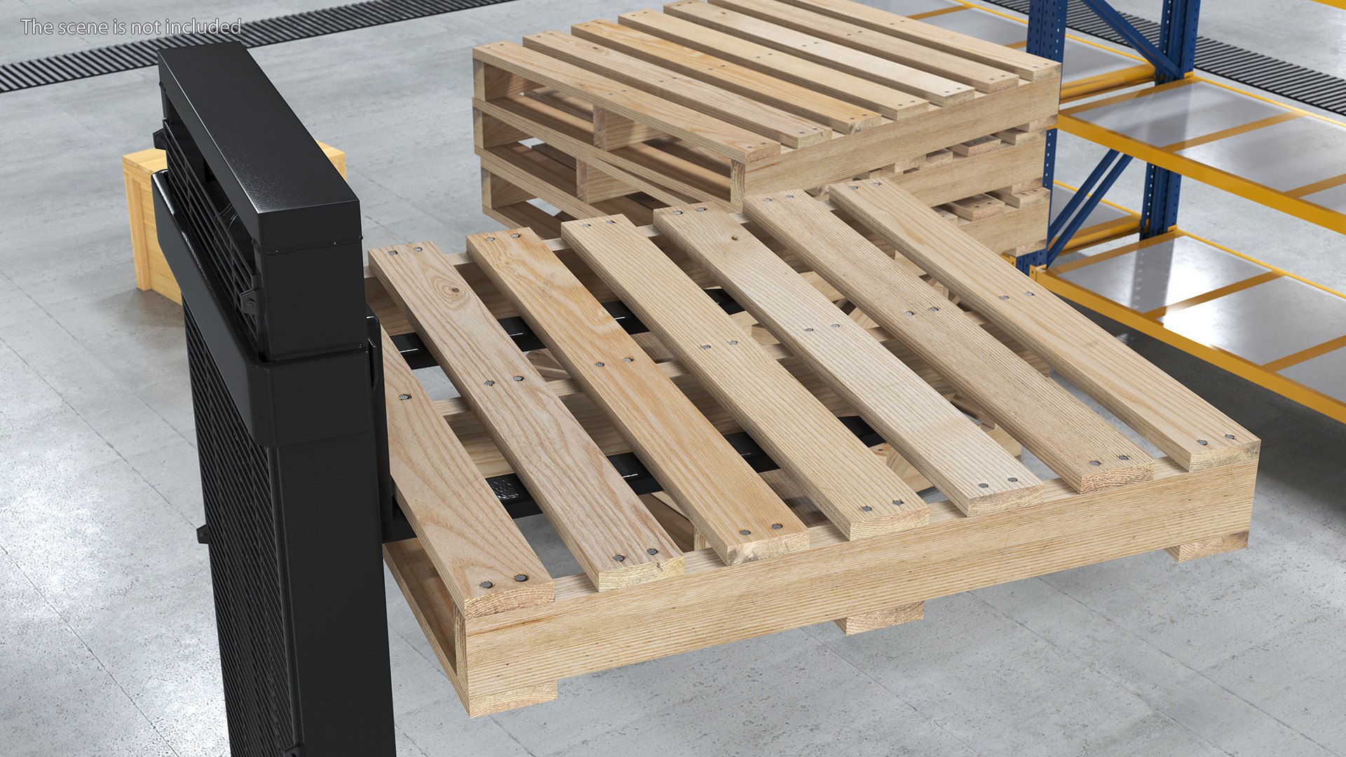 Pallet Stacker Everest Yellow With Wooden Pallet 3D Model - TurboSquid ...