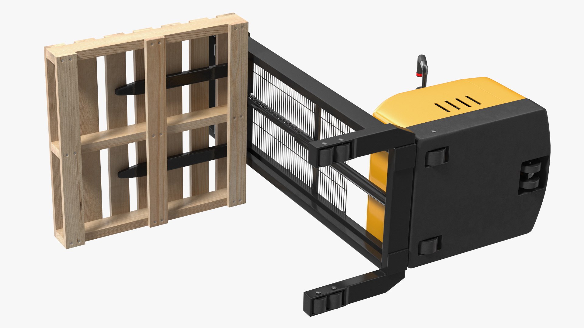 Pallet Stacker Everest Yellow With Wooden Pallet 3D Model - TurboSquid ...