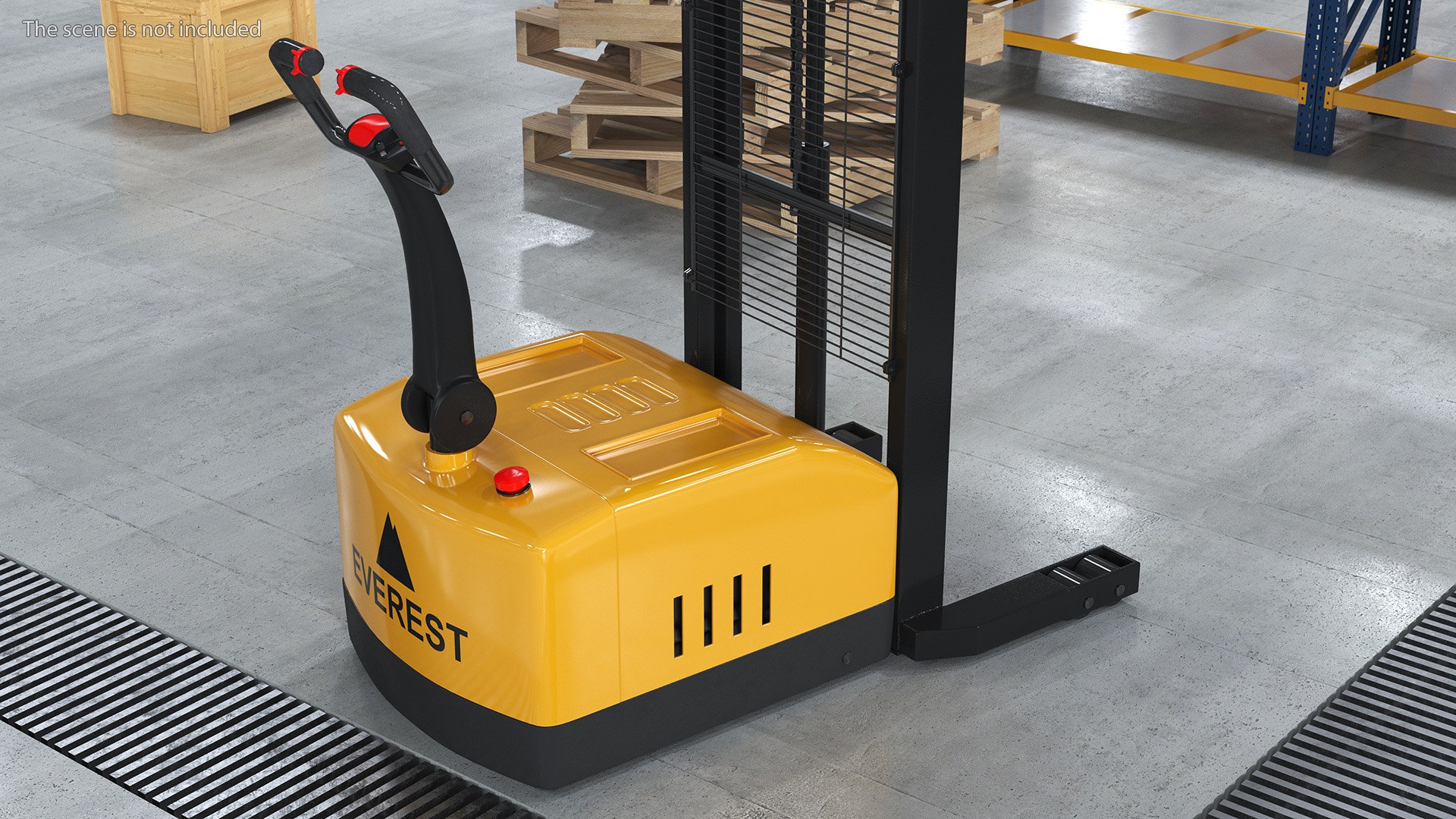 Pallet Stacker Everest Yellow With Wooden Pallet 3D Model - TurboSquid ...