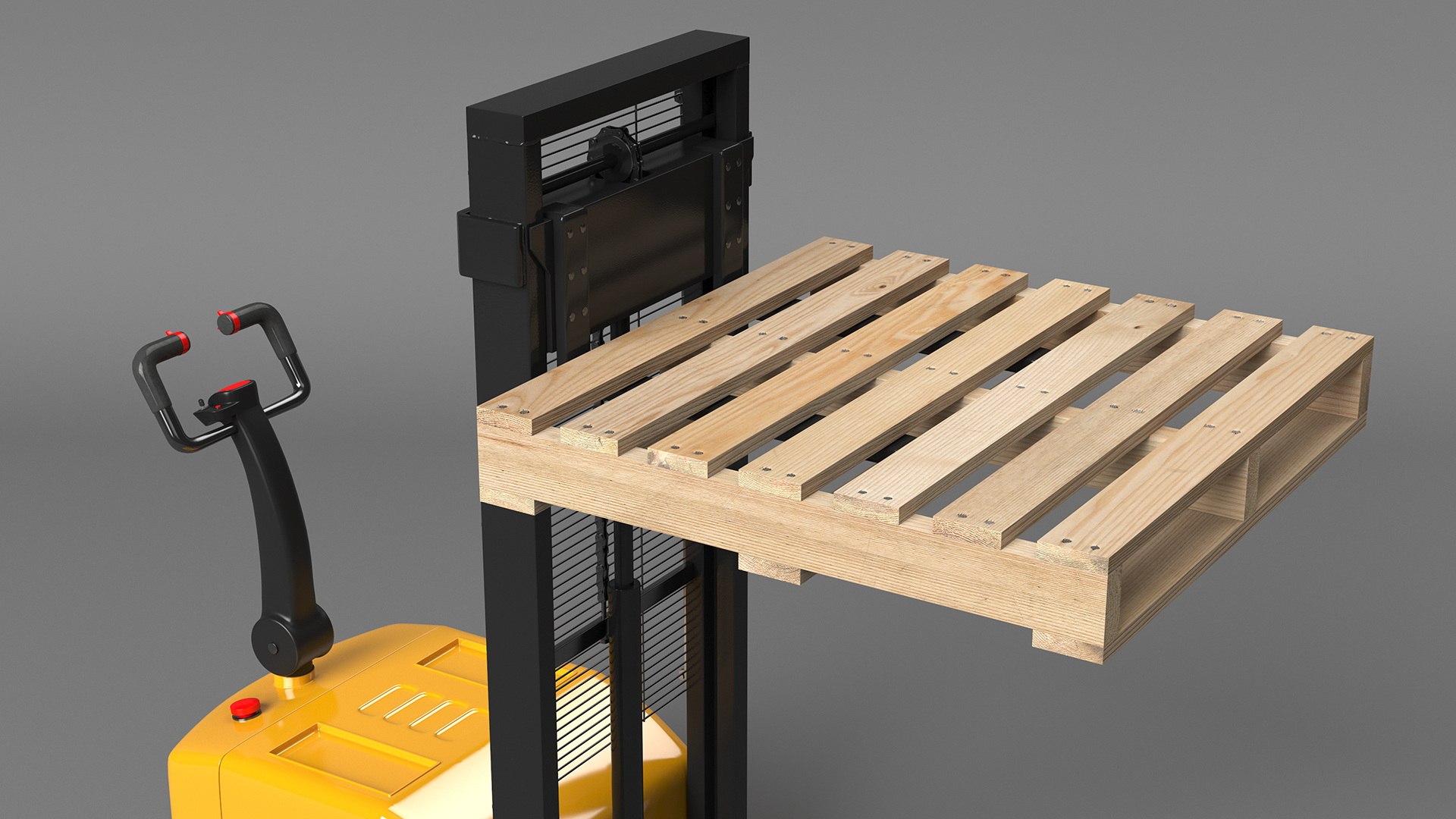 Pallet Stacker Everest Yellow With Wooden Pallet 3D Model - TurboSquid ...