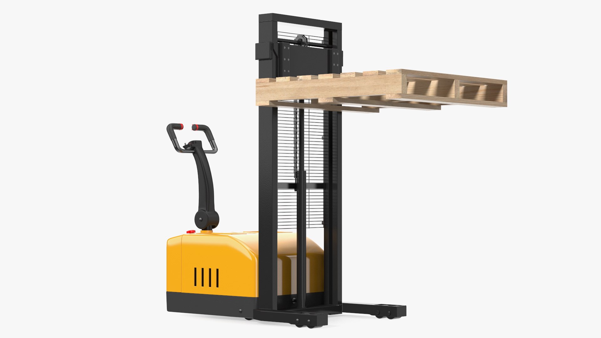 Pallet Stacker Everest Yellow With Wooden Pallet 3D Model - TurboSquid ...