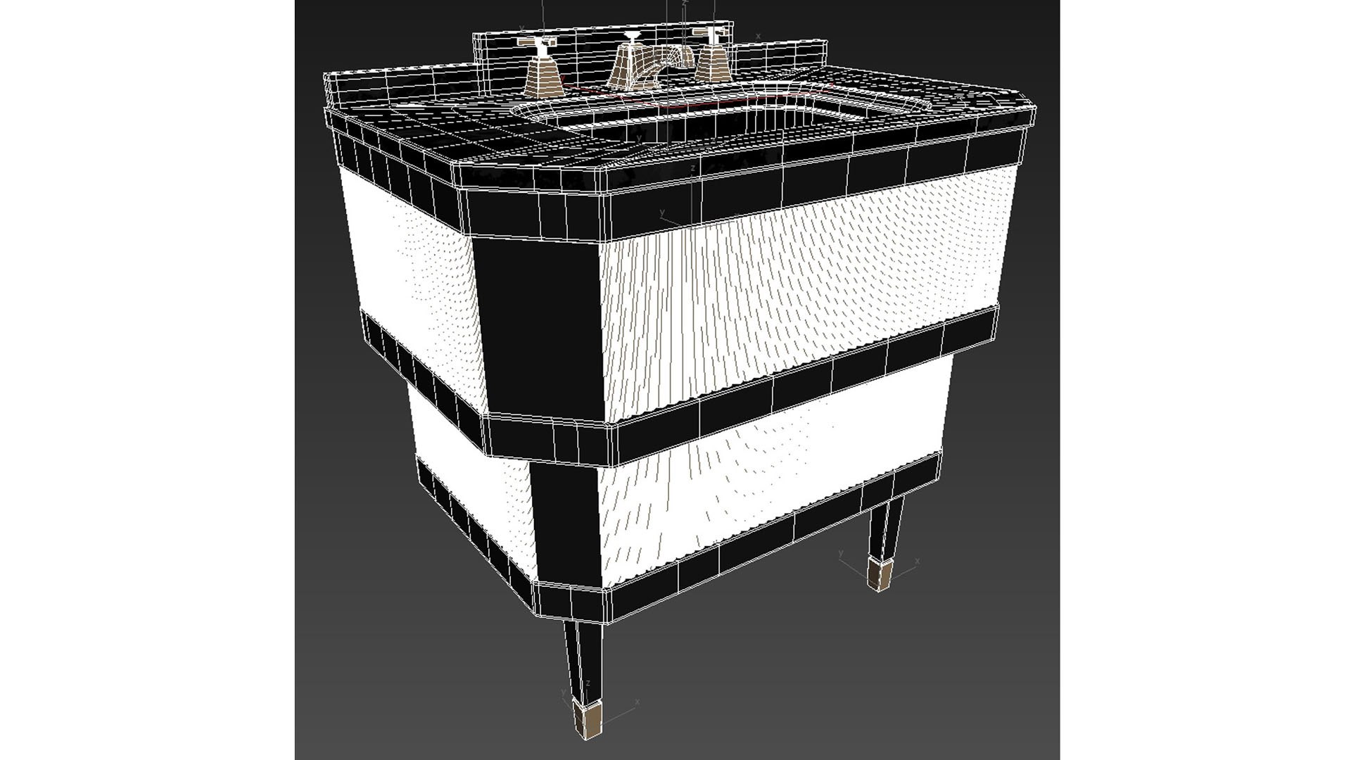 3D METROPOLITAN DevonDevon Floor standing single vanity unit model - TurboSquid 2164407