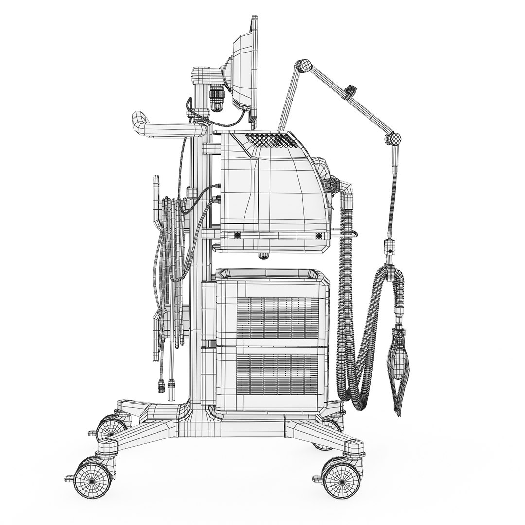 3D Ventilation Draeger Evita V800 - TurboSquid 1629674