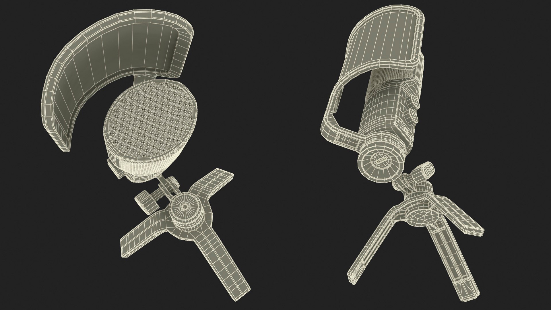 3D Studio Microphone with Pop Filter model - TurboSquid 2161374