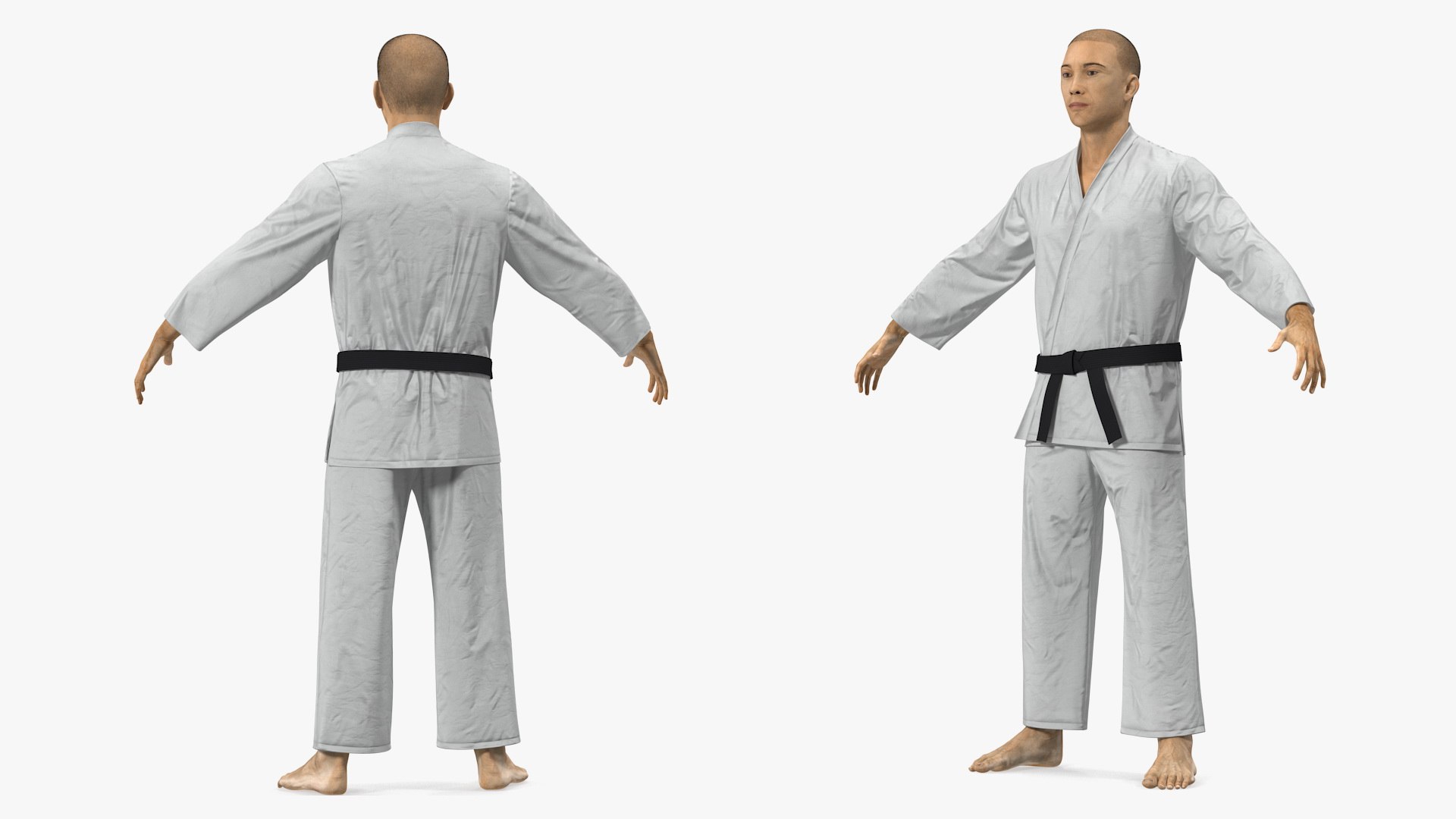 Japanese Karate Fighter Fur Model - TurboSquid 1434287