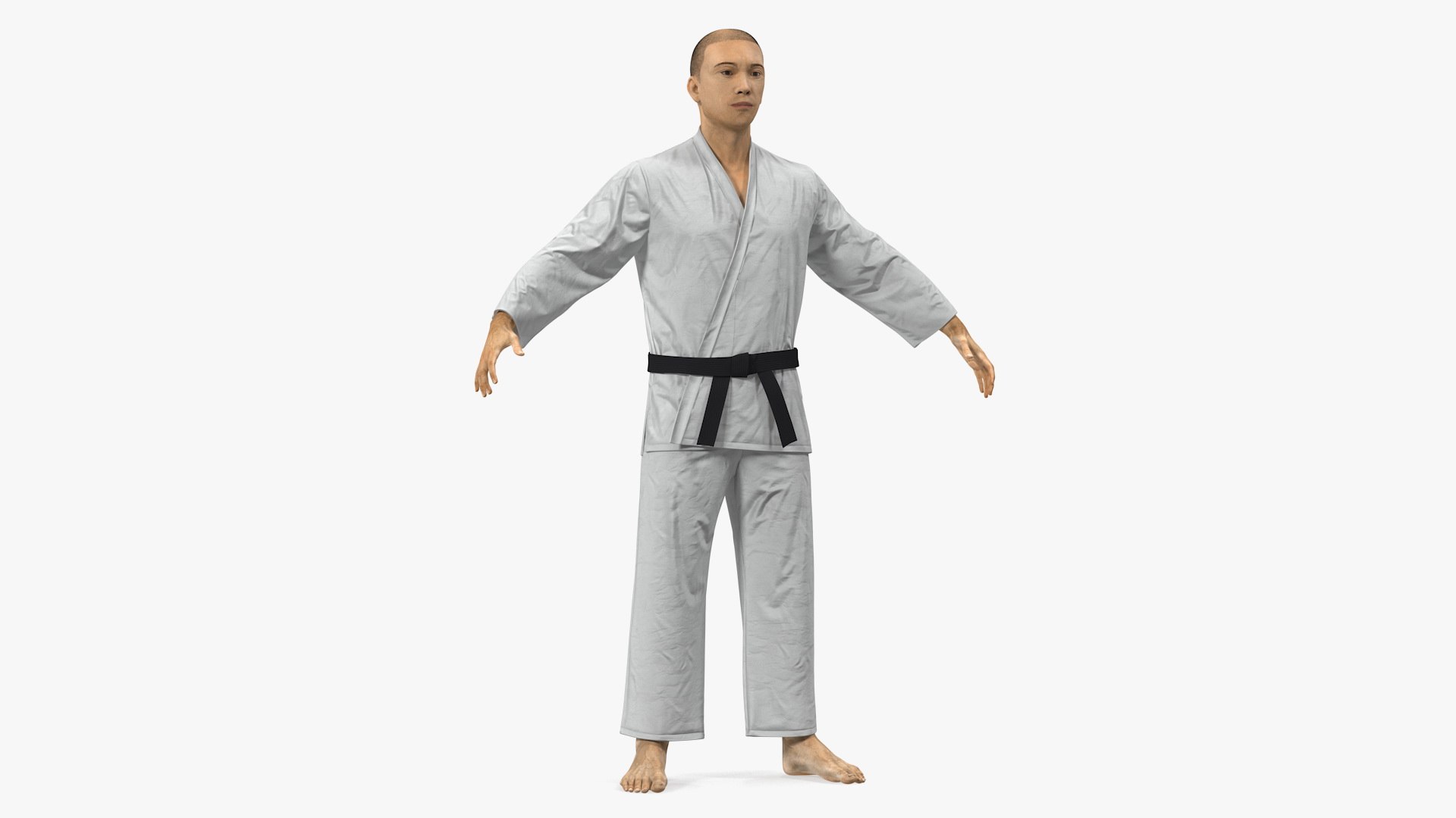 Japanese karate fighter fur model - TurboSquid 1434287