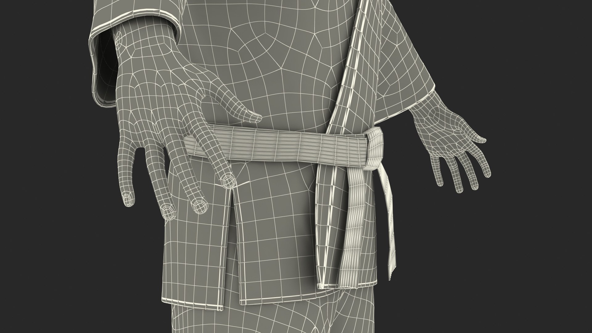 Japanese karate fighter fur model - TurboSquid 1434287