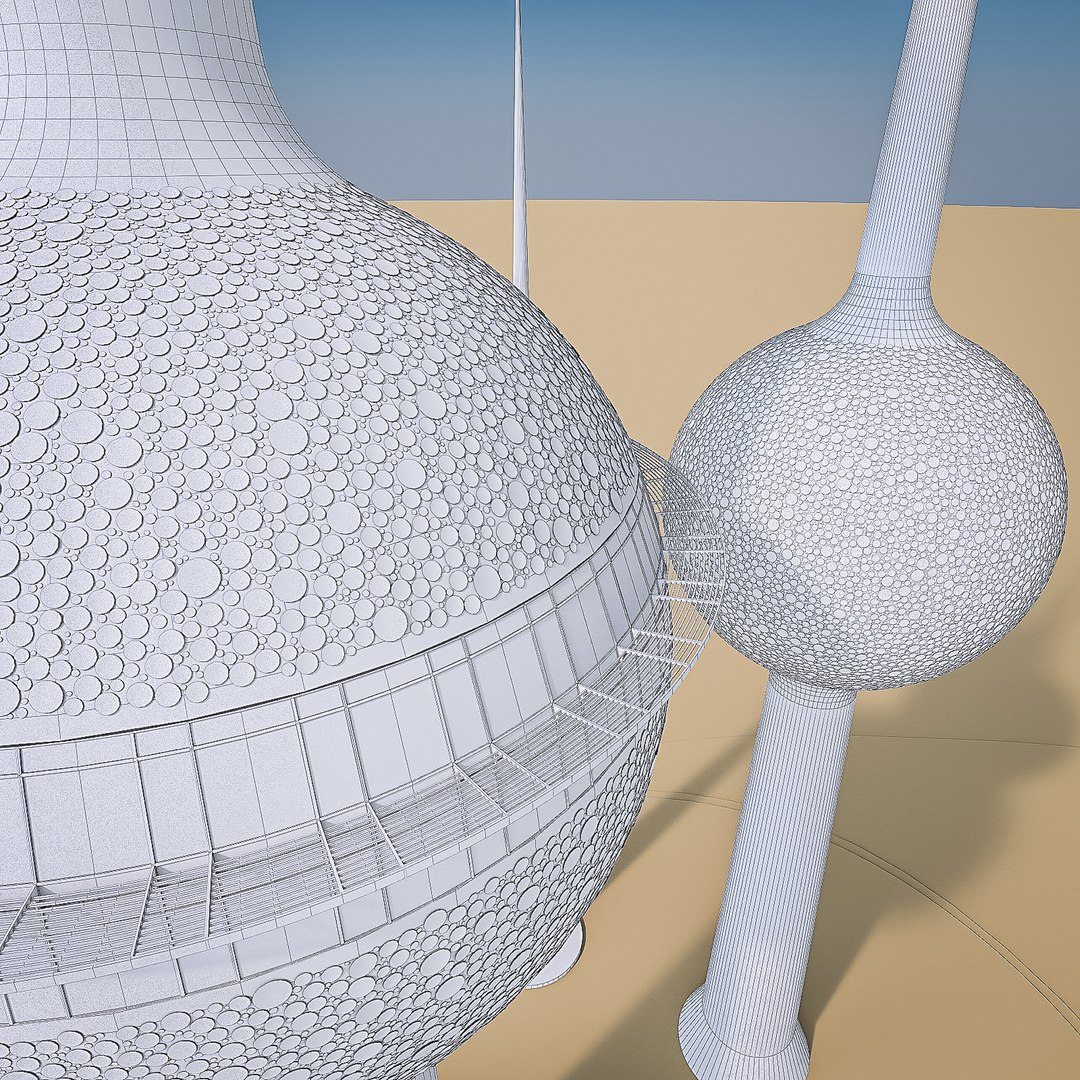 Kuwait Towers 3D Model - TurboSquid 1751228