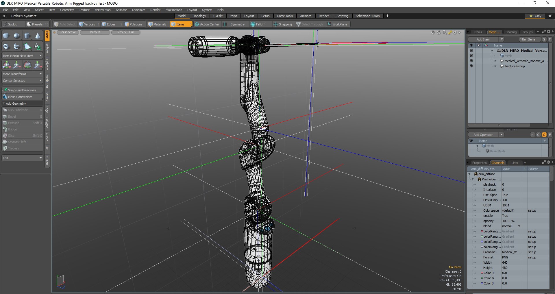 3D DLR MIRO Medical Versatile Robotic Arm Rigged for Modo model ...