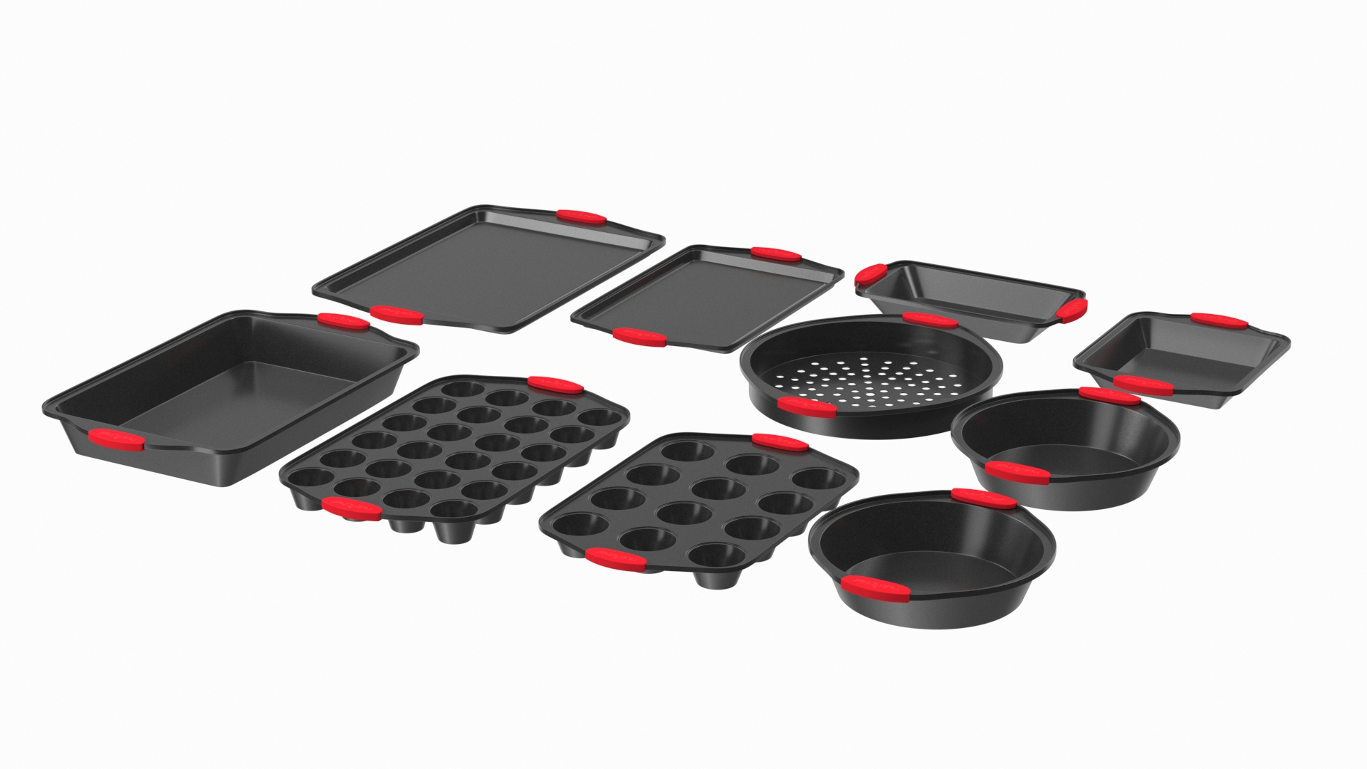 3D Nonstick Bakeware Baking Pans Set - TurboSquid 1980864