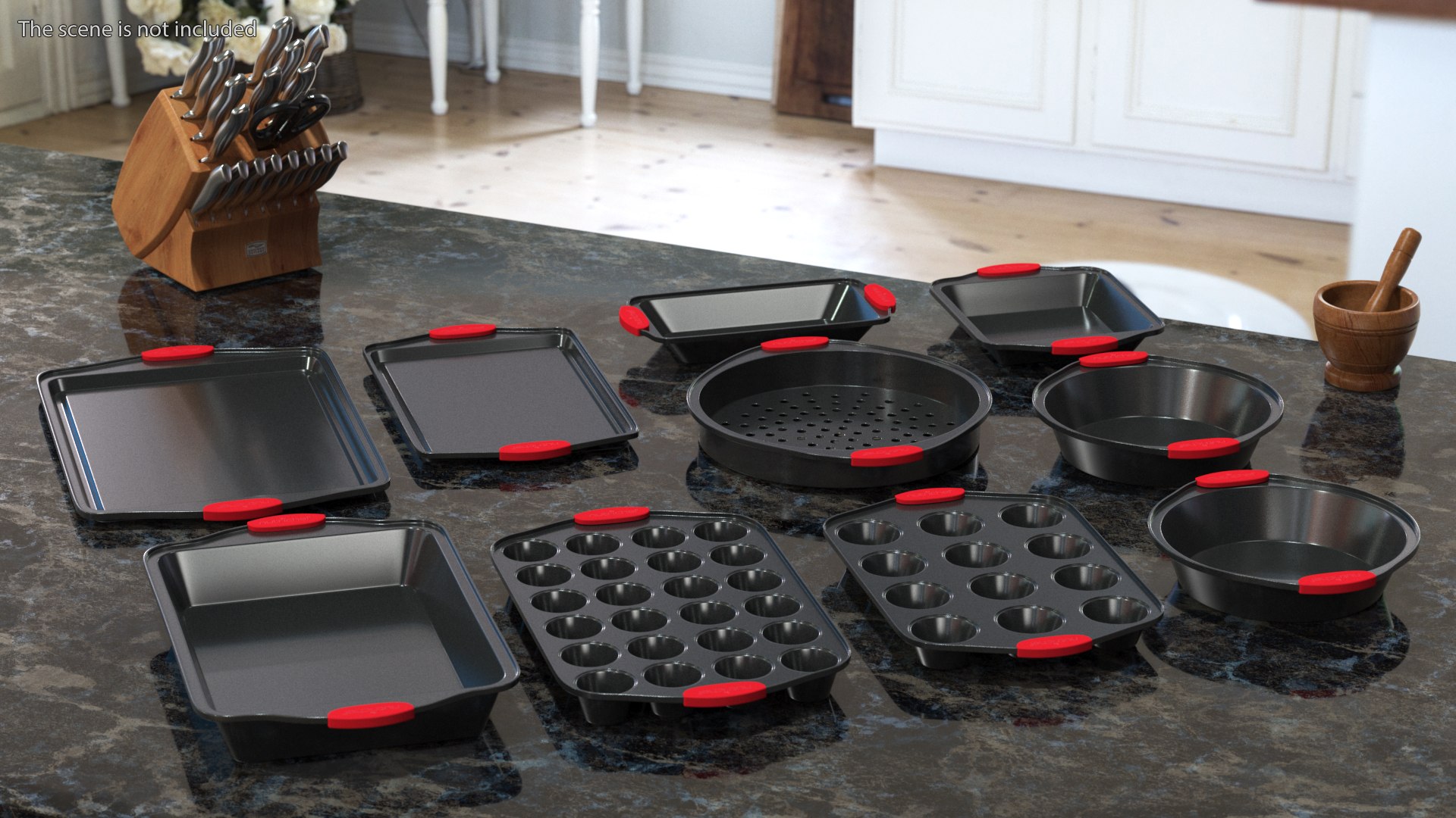 3D Nonstick Bakeware Baking Pans Set - TurboSquid 1980864