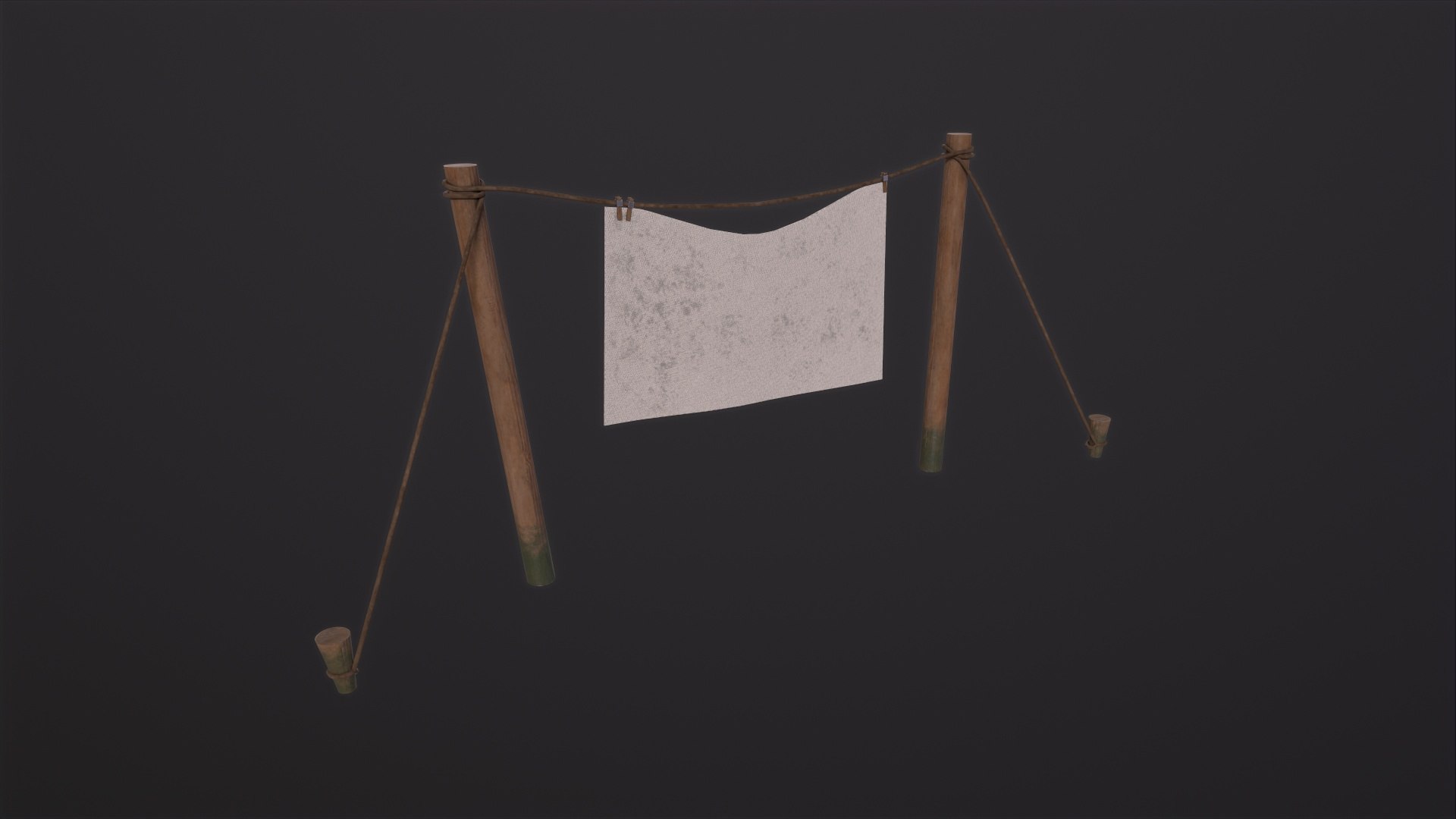 Clothesline 3D Model - TurboSquid 2121431