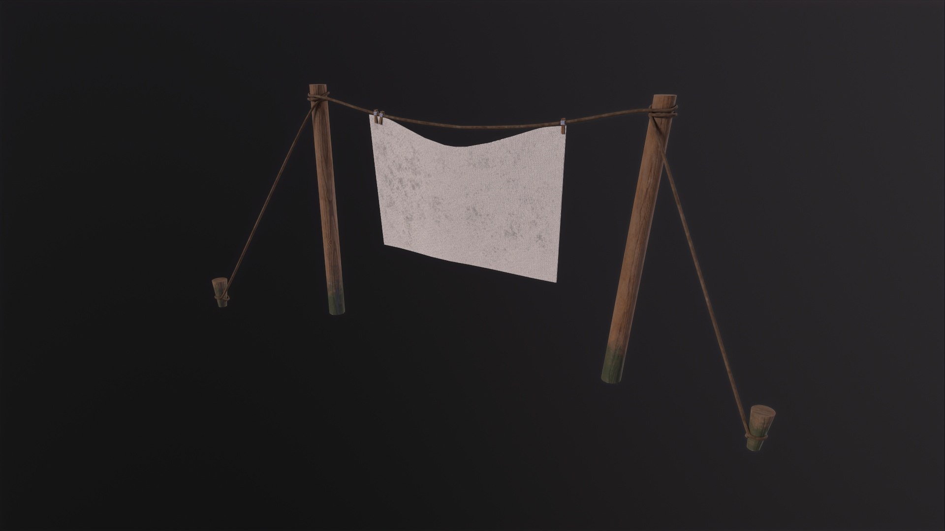 Clothesline 3D Model - TurboSquid 2121431