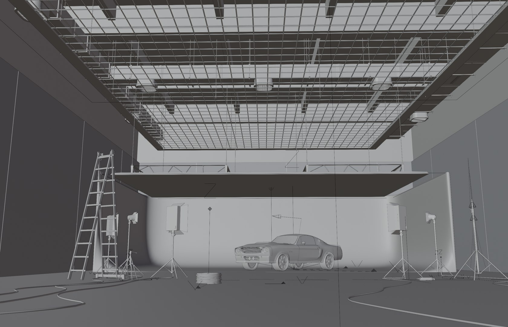 Car studio unterior 3D model - TurboSquid 2182919