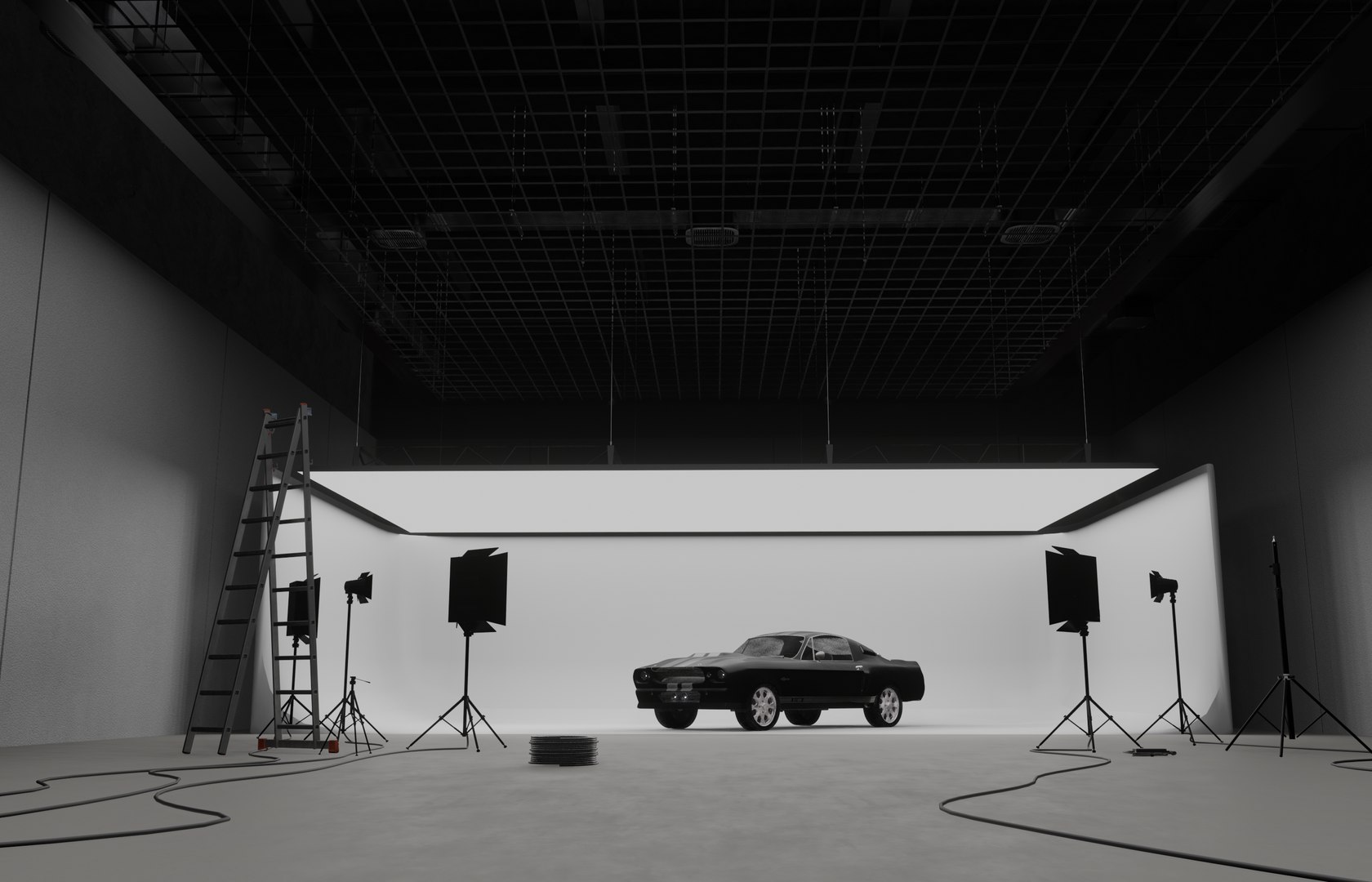 Car studio unterior 3D model - TurboSquid 2182919