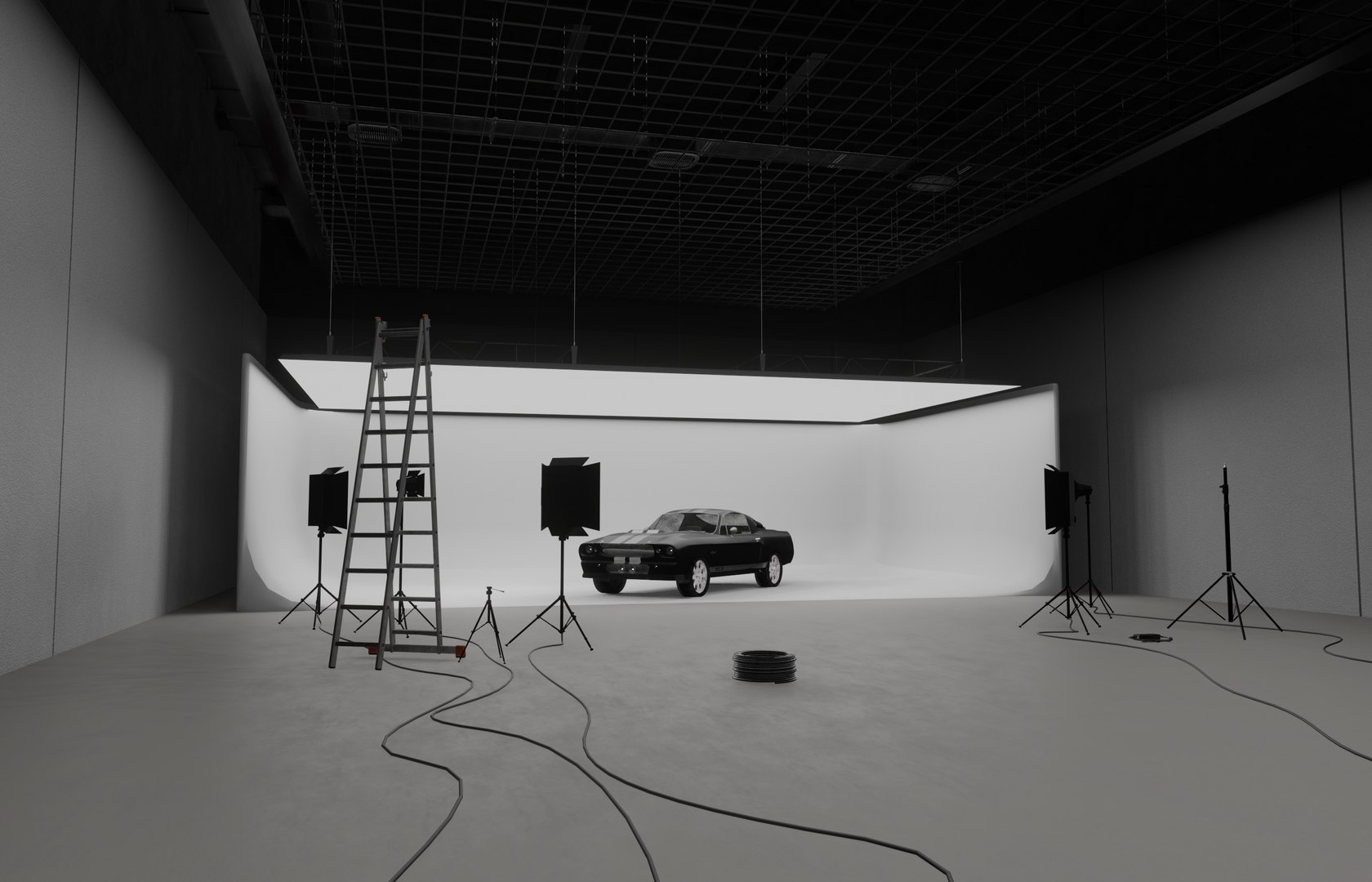 Car studio unterior 3D model - TurboSquid 2182919