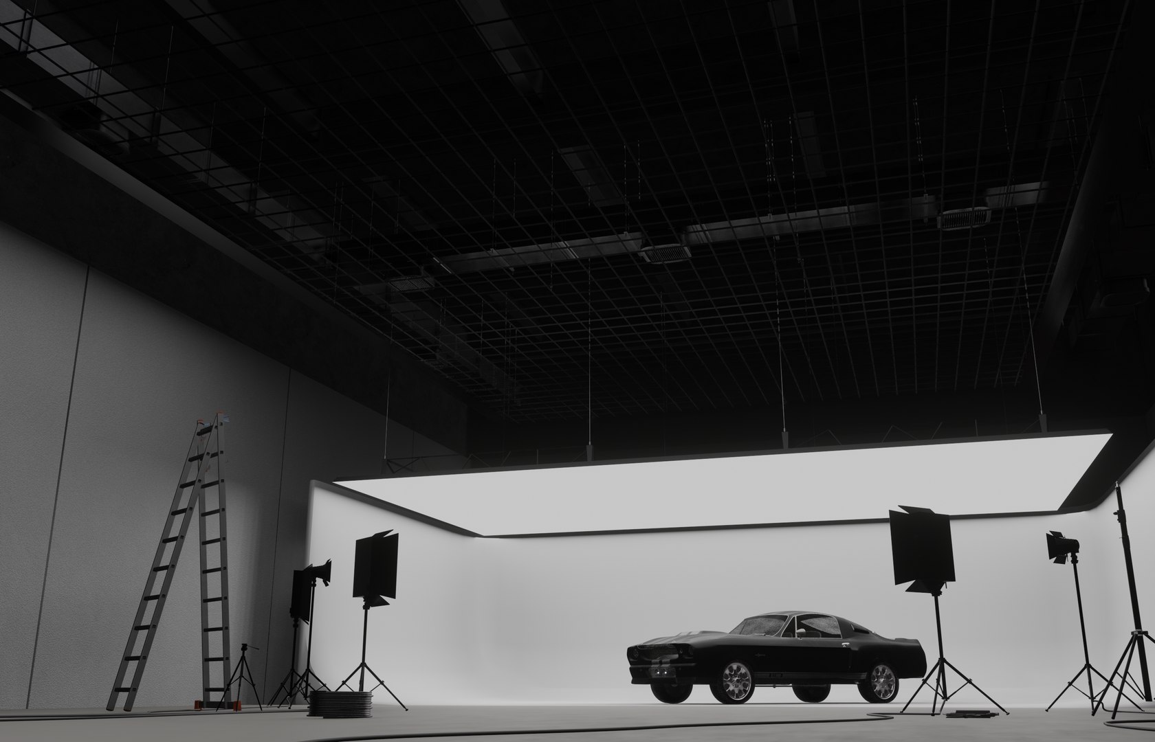 Car studio unterior 3D model - TurboSquid 2182919