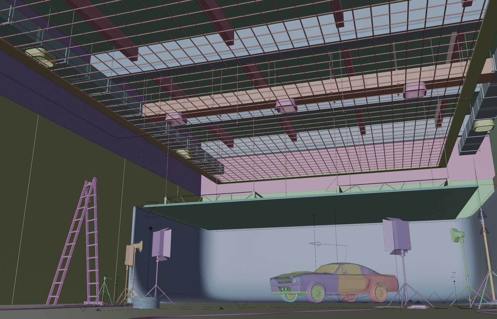 Car studio unterior 3D model - TurboSquid 2182919