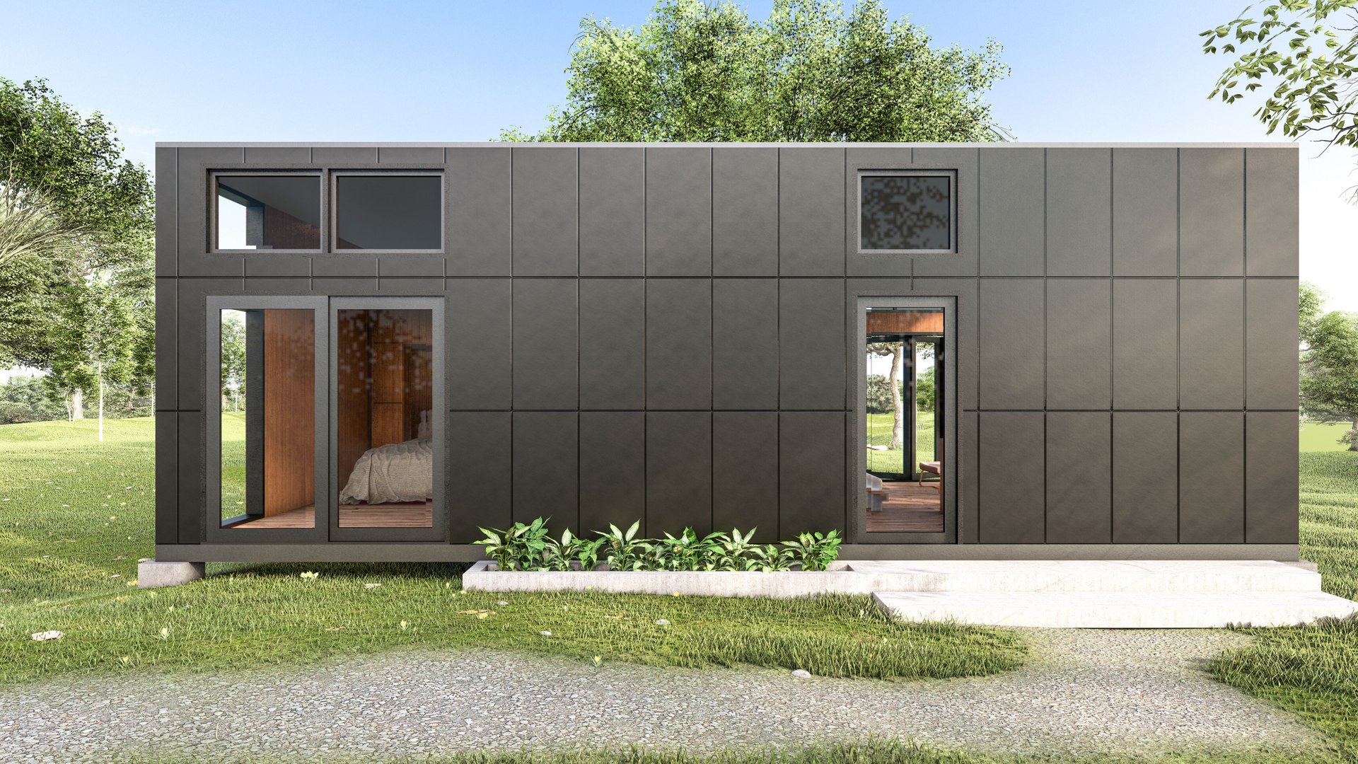 3D Box Cabin 3D 20x36 Ft Wooden House 3ds Max FBX OBJ Lumion 3D Model ...