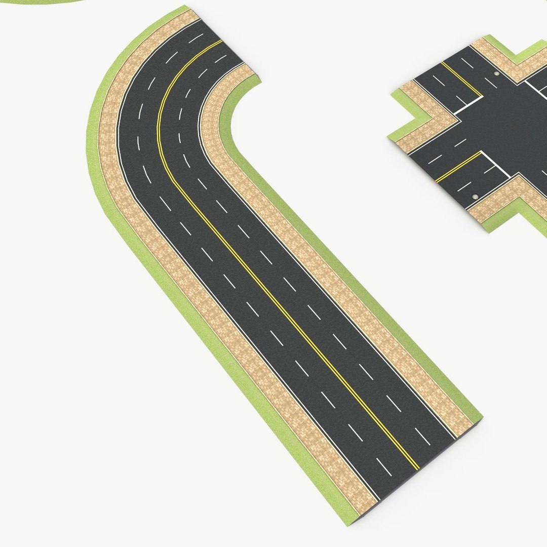 Set Road 3d Model