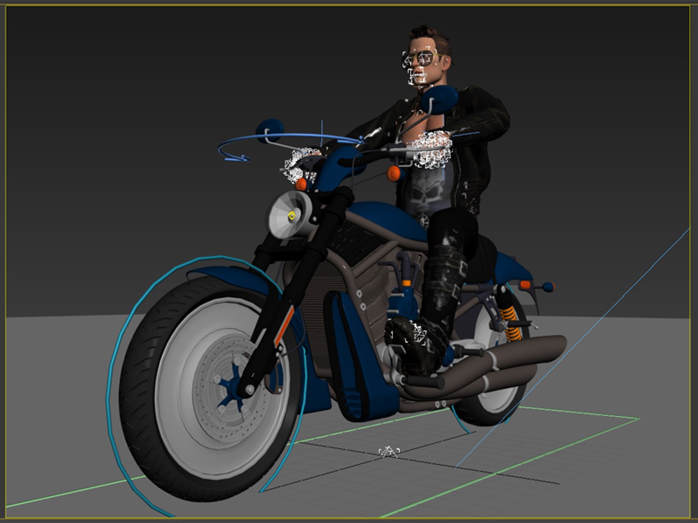 Rigged Rider Motorbike 3D Model - TurboSquid 1643398
