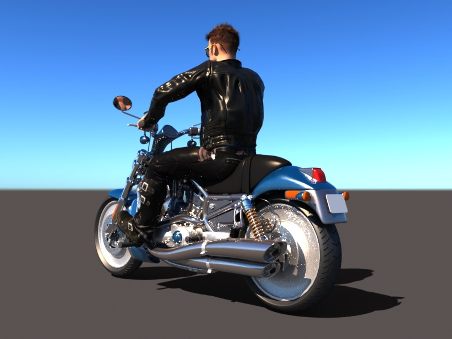 Rigged Rider Motorbike 3D Model - TurboSquid 1643398