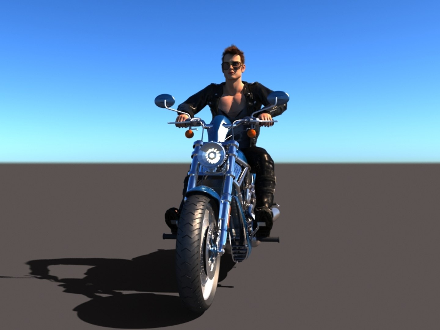 Rigged Rider Motorbike 3D Model - TurboSquid 1643398