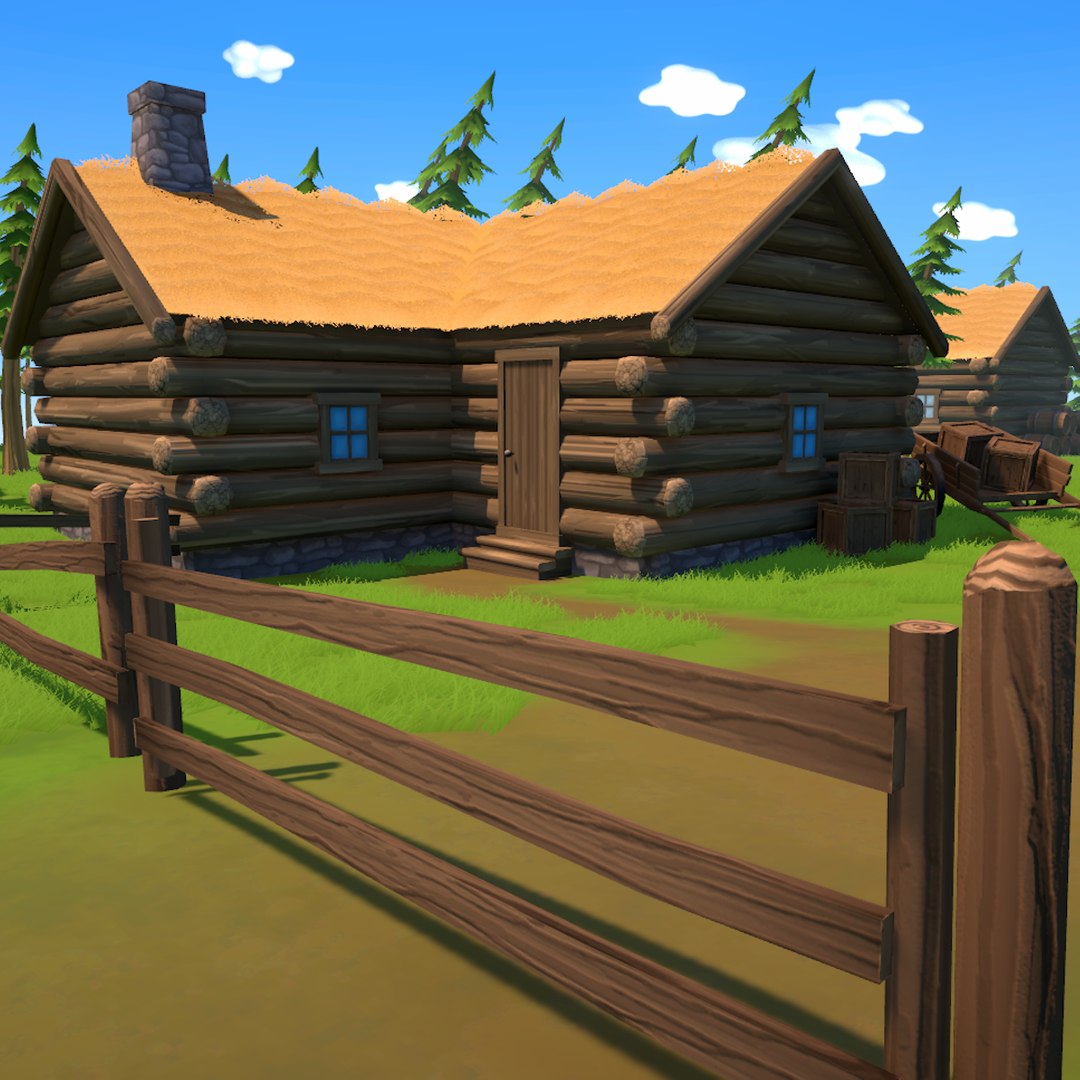 3D Village - Stylized Fantasy Environment Model - TurboSquid 2295135