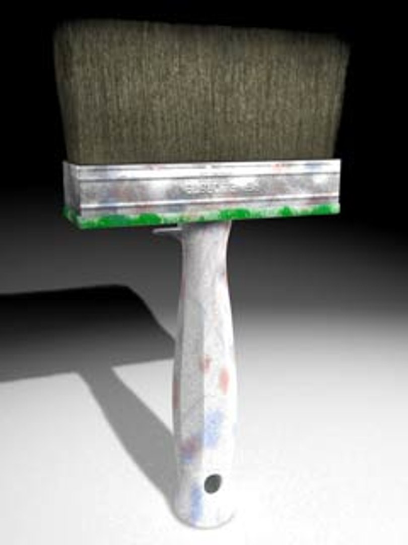 Whitewash Brush 3d Model