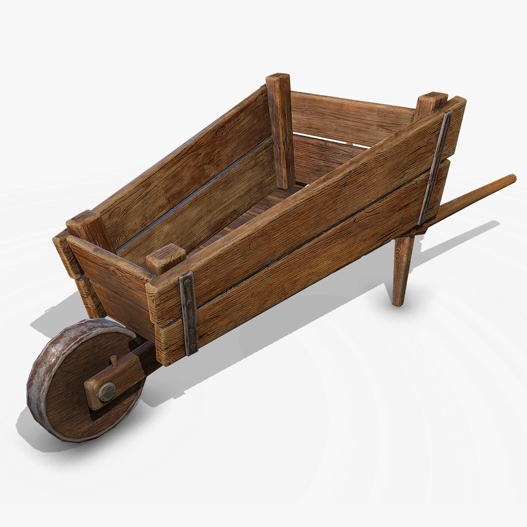 obj medieval wheelbarrow