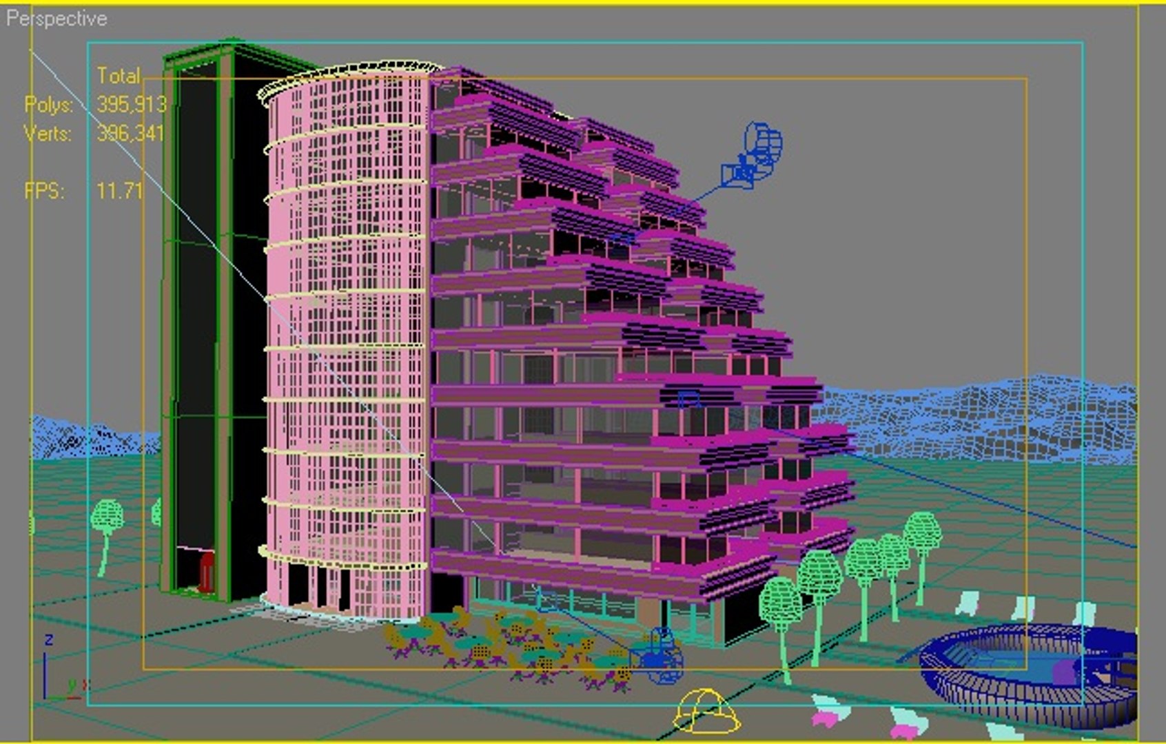 realistic building 3d max