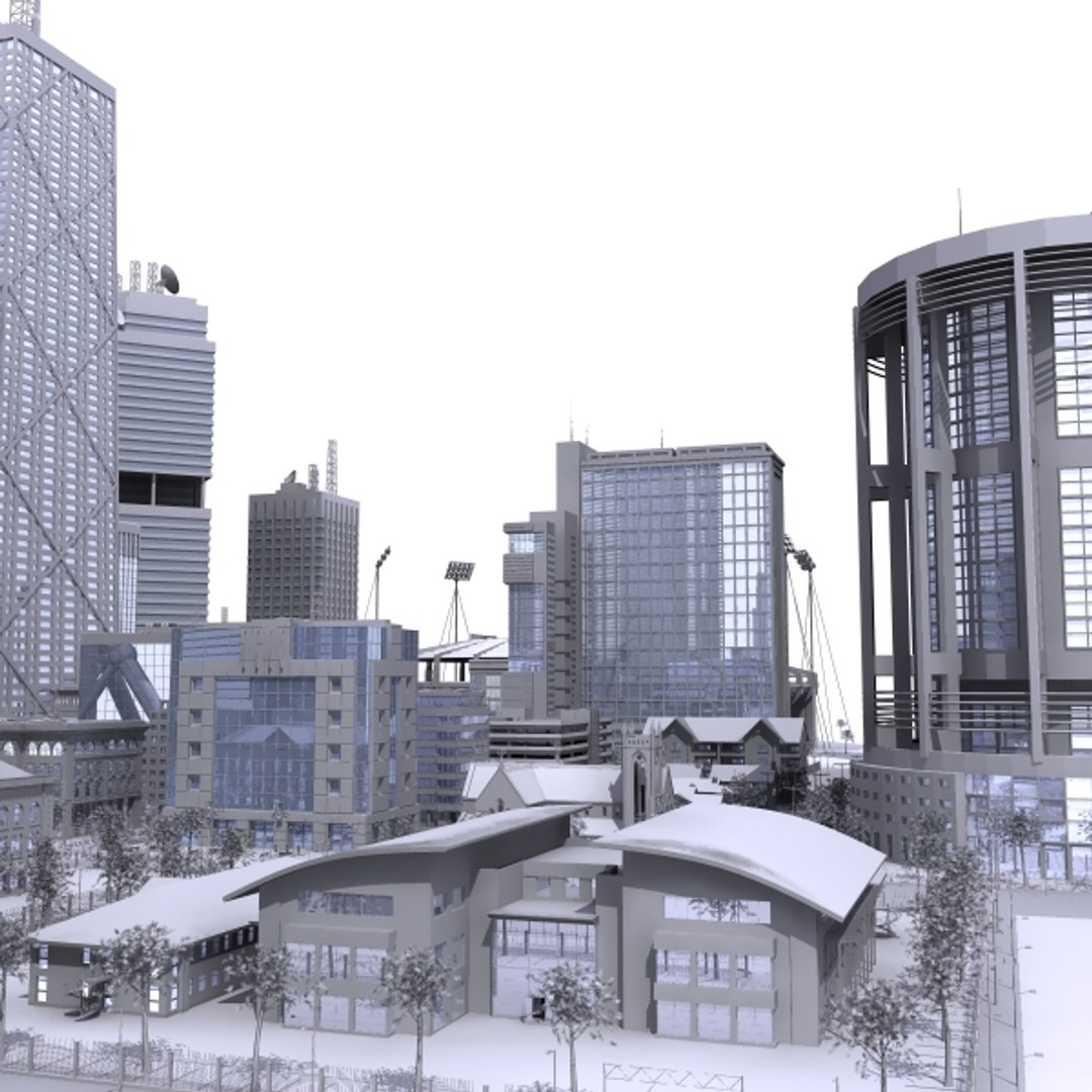 3d Cityscape Skyscrapers