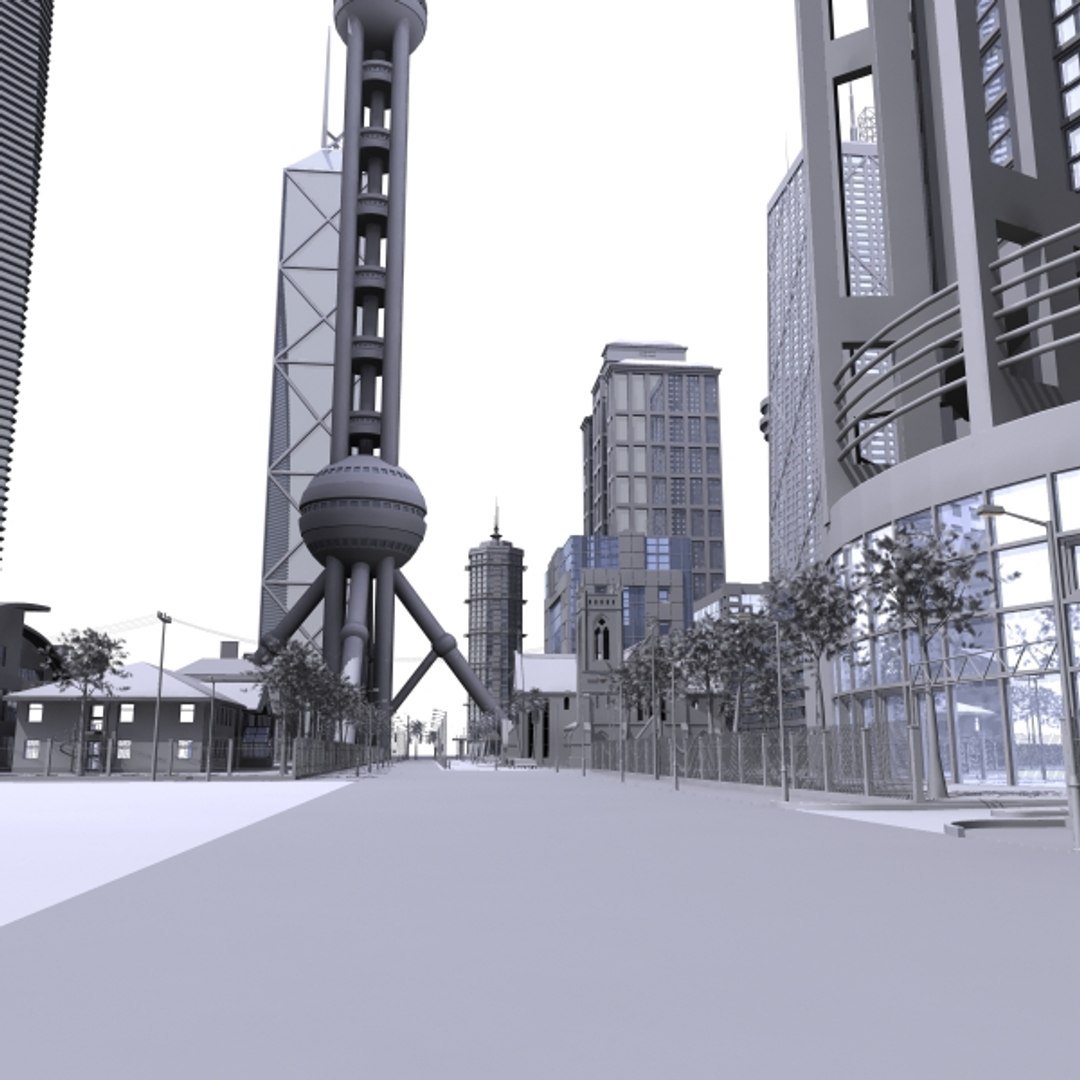 3d cityscape skyscrapers