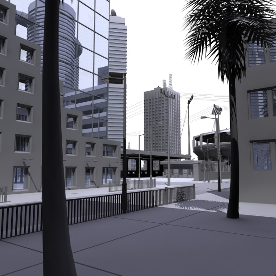 3d cityscape skyscrapers