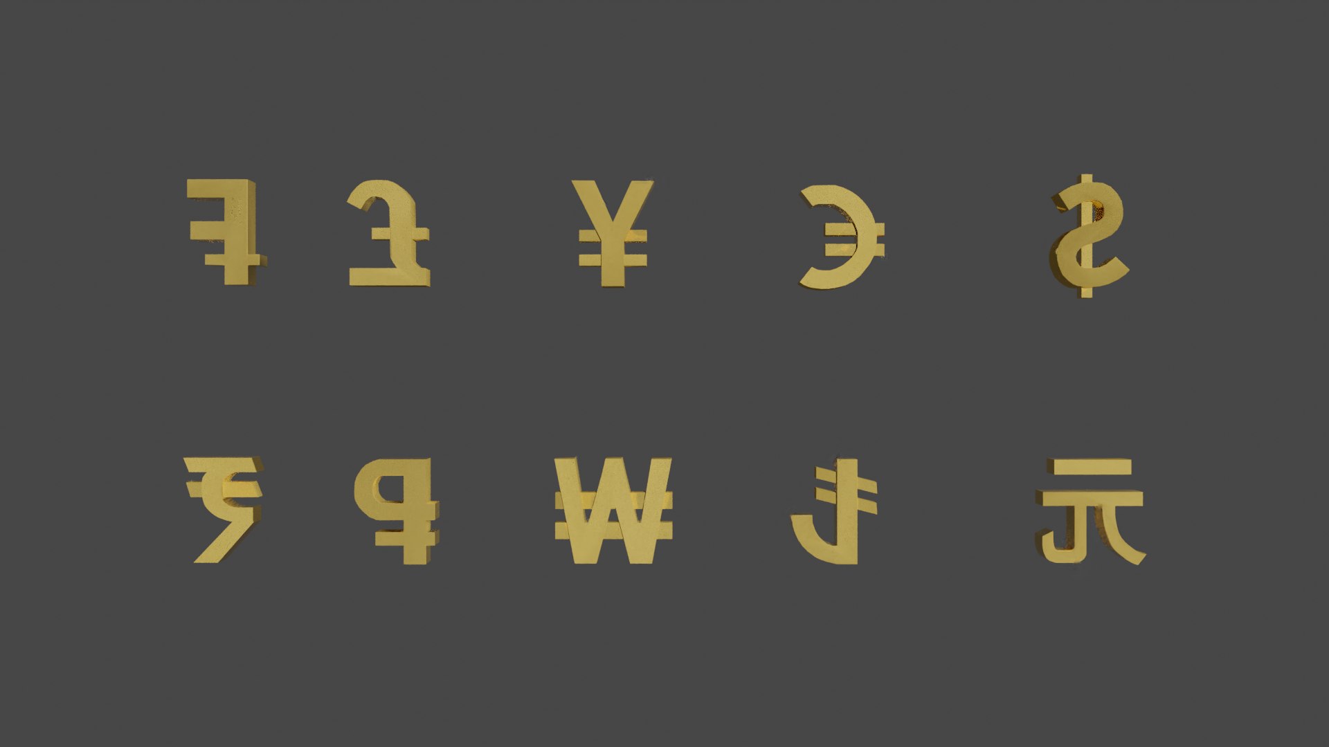Currency Symbols 3D Model - TurboSquid 1806394