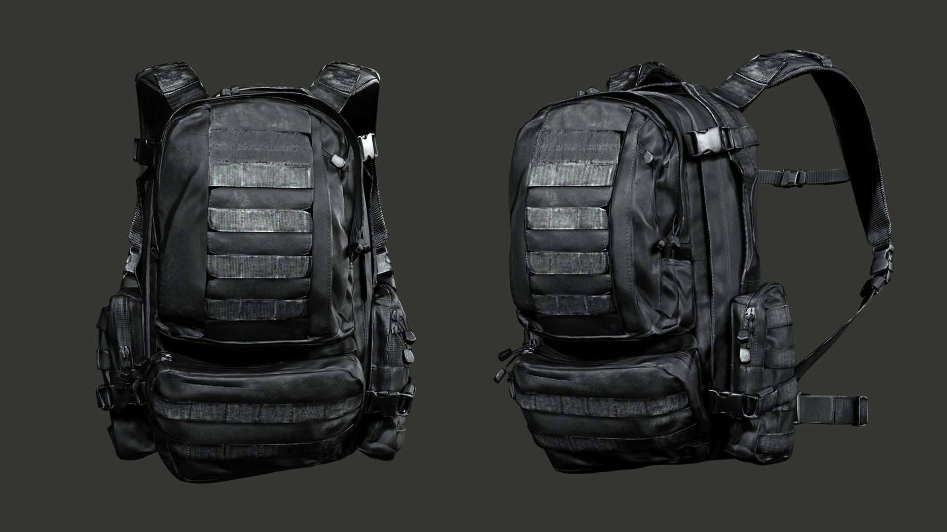 3D Model Realistic Urban Combat Backpack - Game Ready Asset ...