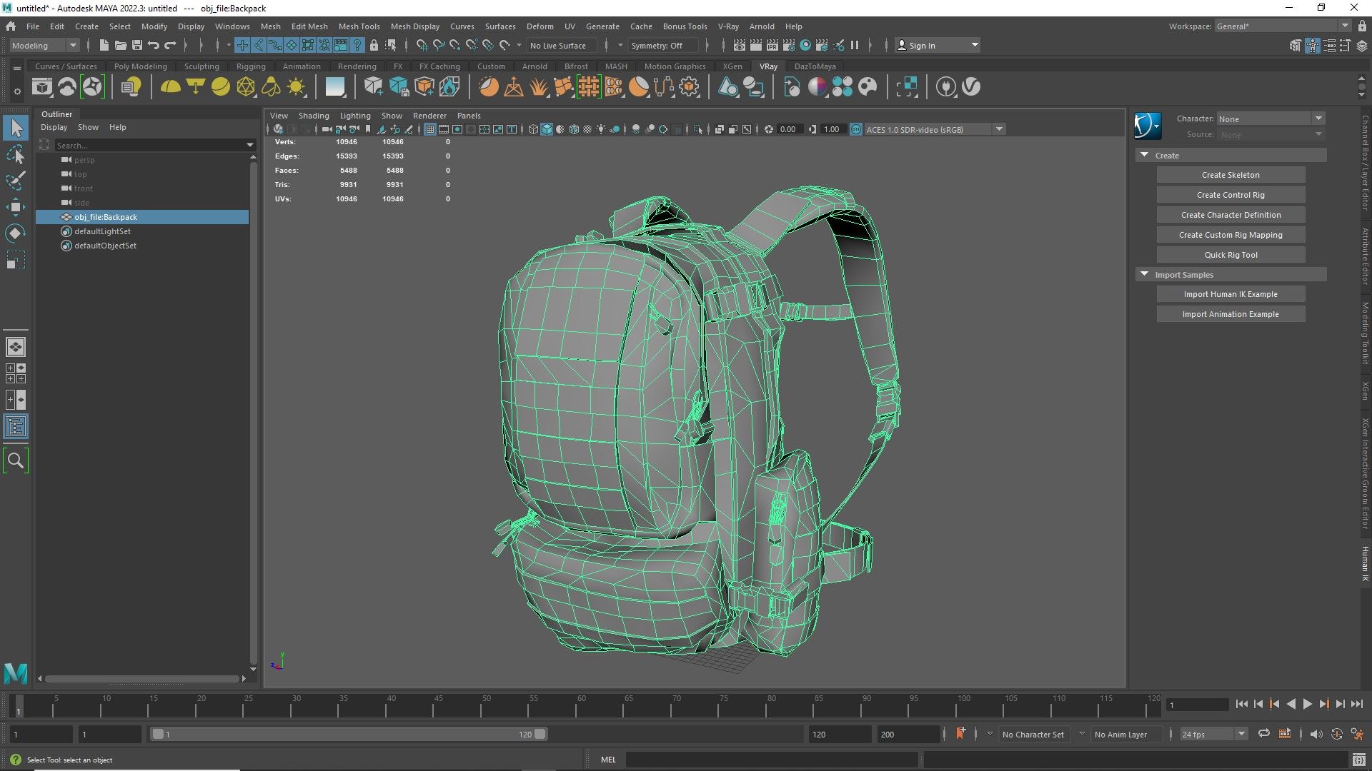 3D Model Realistic Urban Combat Backpack - Game Ready Asset ...