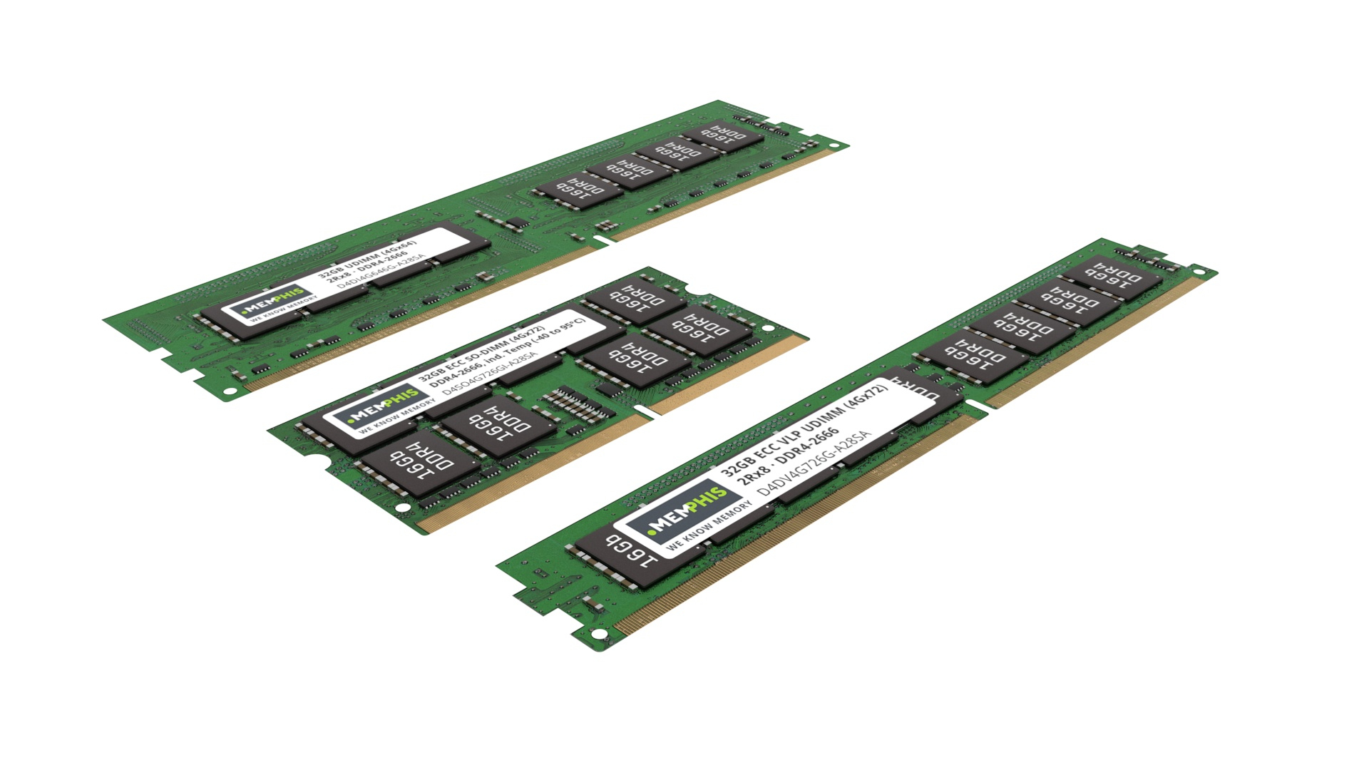 3 Piece Of Memory Modules Set Model - TurboSquid 1769041