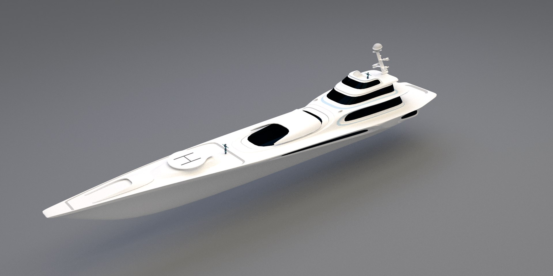 3d Model 82 Meters Yacht