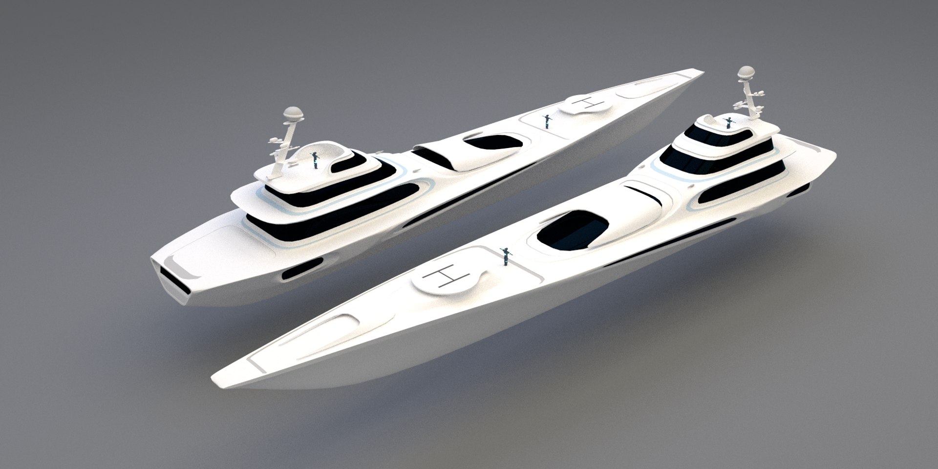 3d Model 82 Meters Yacht