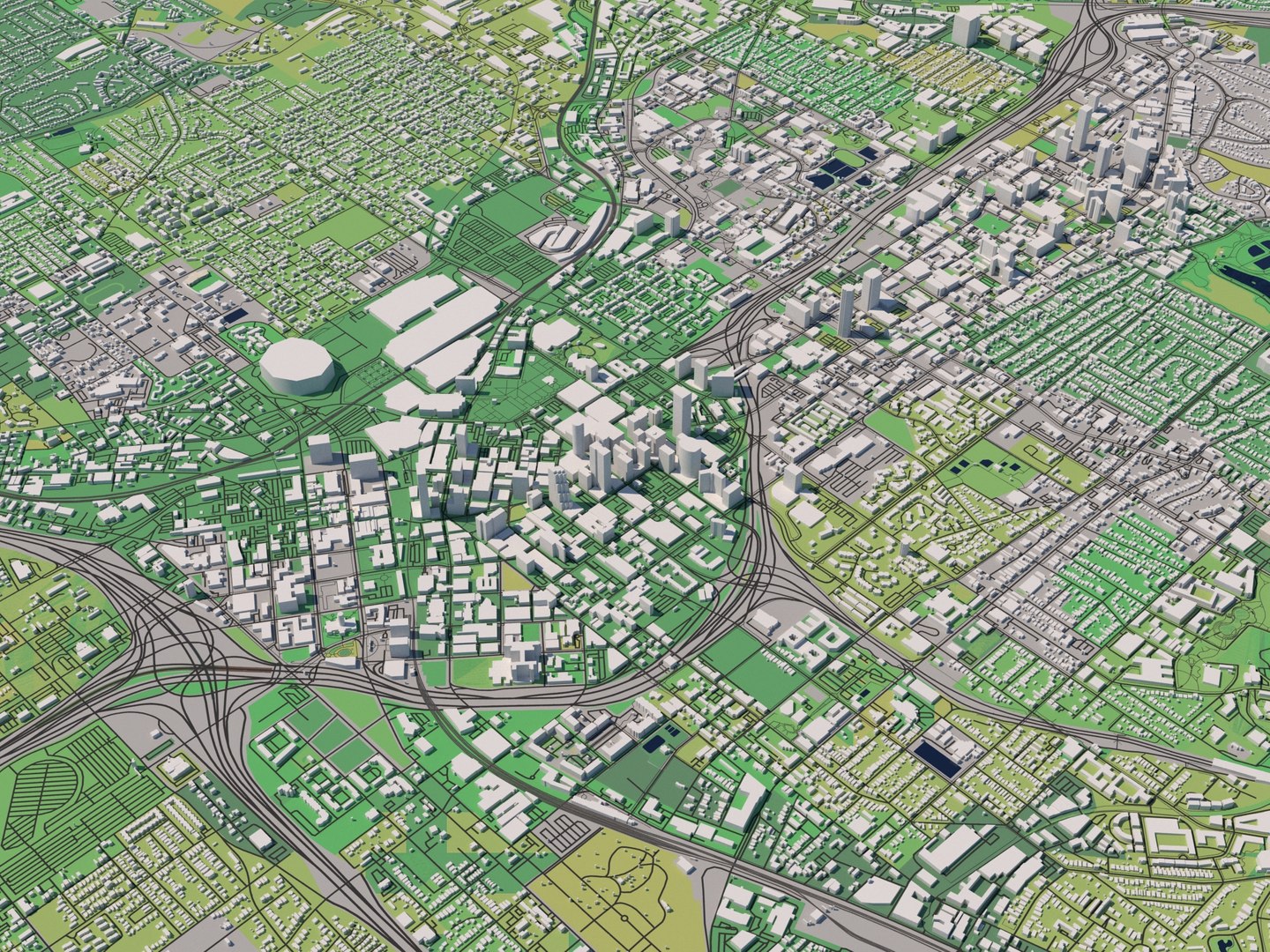 3D City Atlanta Model - TurboSquid 1424286