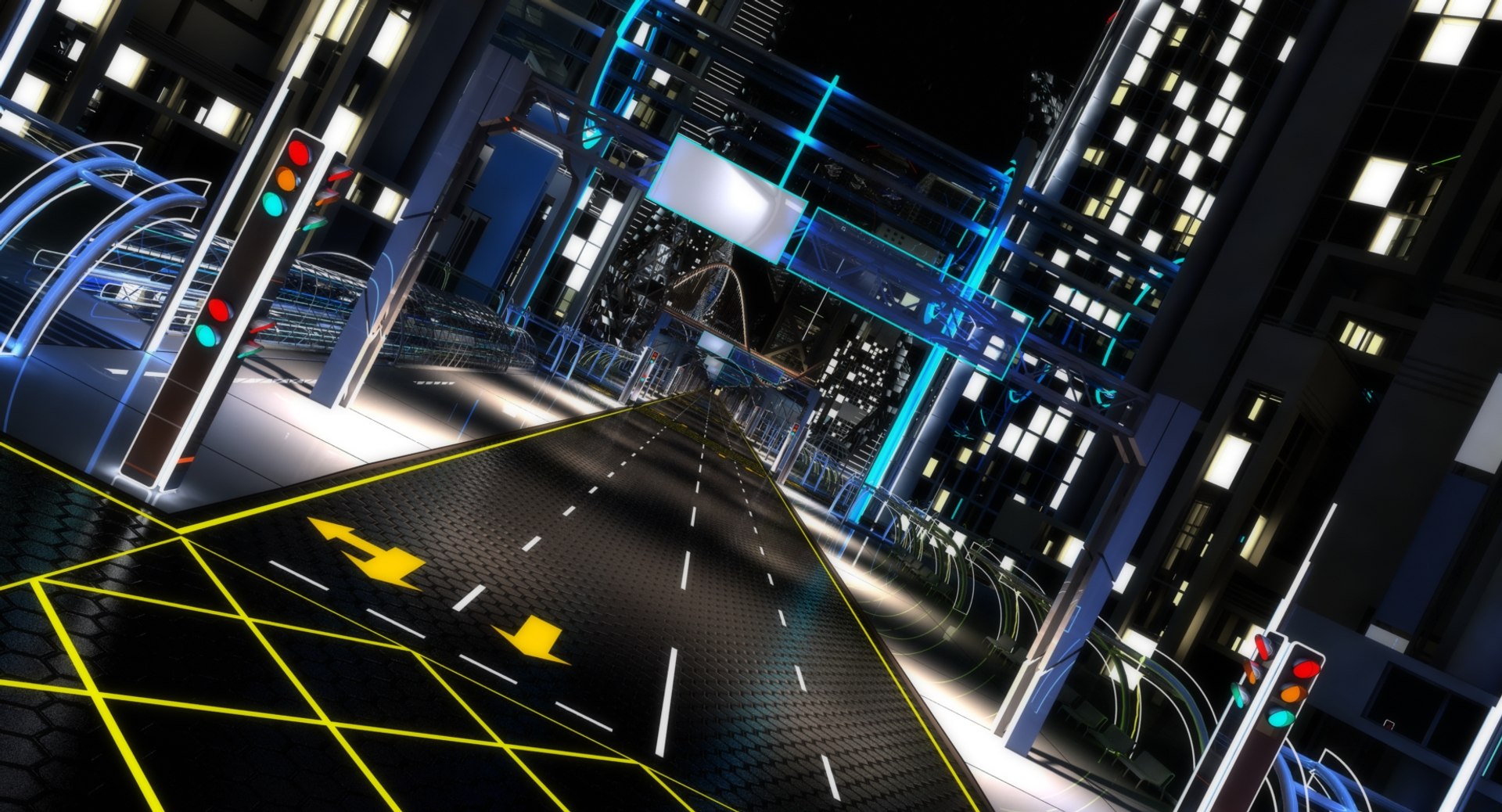 3D Night Future Street City | 1148161 | TurboSquid