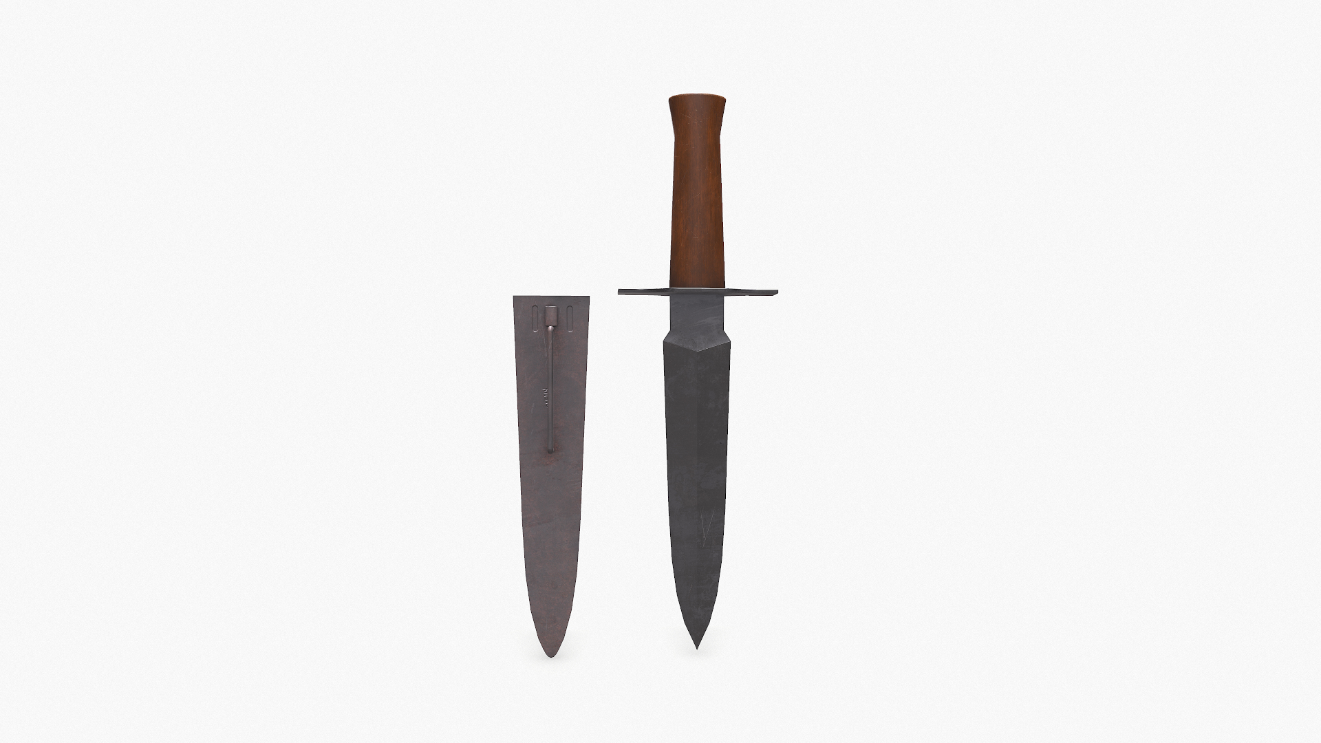 WW1 M1916 Avenger French Fighting Knife Low-poly PBR 3D model ...