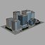 City Cityscape 2 Blocks 3d Model